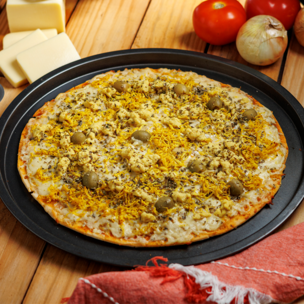 Pizza de Frango Com Creme Artesanal Grande – Chef & Nutri